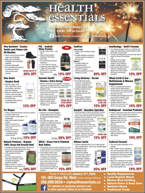 Monthly Flyer | Health Essentials, Health & Wellness Shop in Victoria, BC