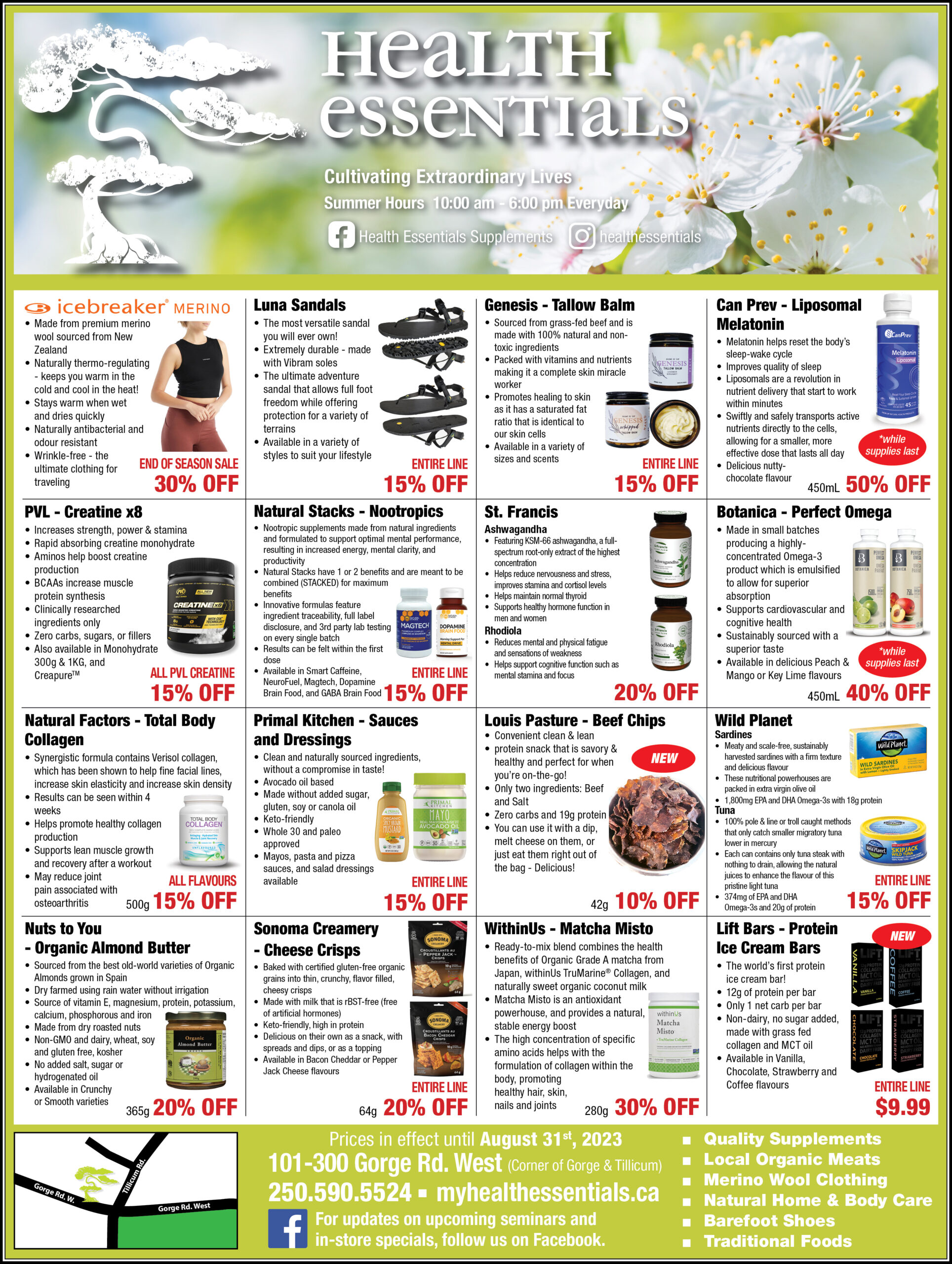 Monthly Flyer | Health Essentials, Health & Wellness Shop in Victoria, BC