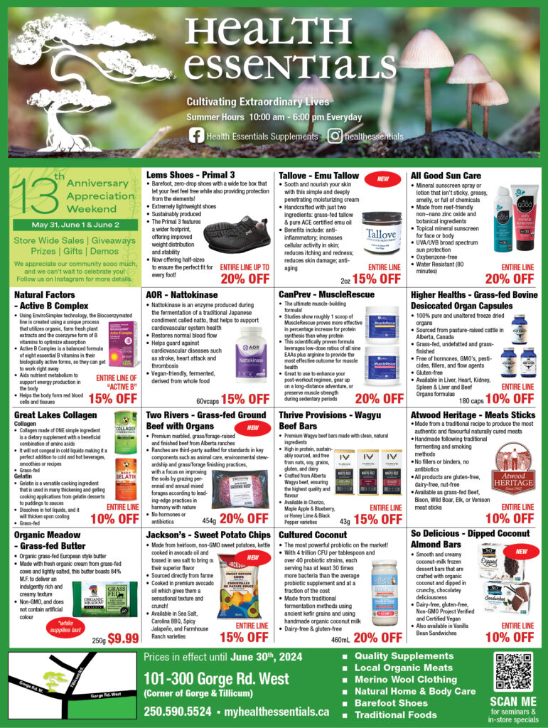 Monthly Flyer | Health Essentials, Health & Wellness Shop in Victoria, BC