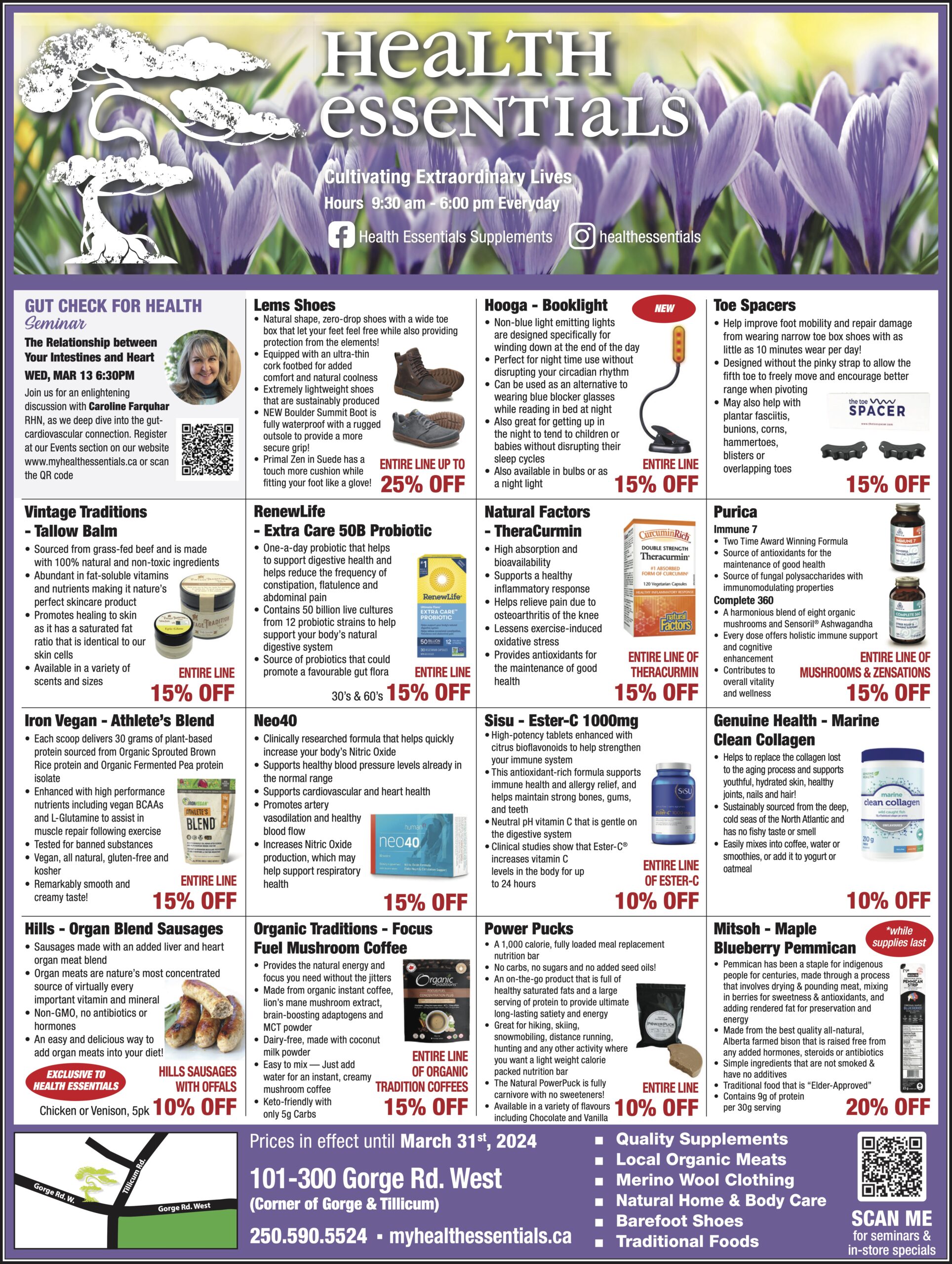 Monthly Flyer | Health Essentials, Health & Wellness Shop in Victoria, BC